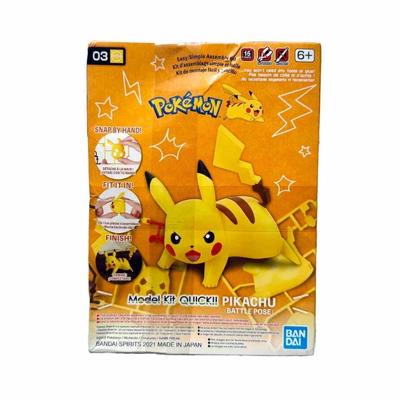 Bandai Namco | Toys | Pikachu Model Kit Battle Pose Bandai Pokemon ...